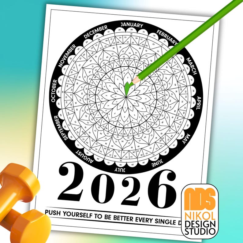 Printable 2026 Daily Health & Wellness Calendar Tracker - Etsy
