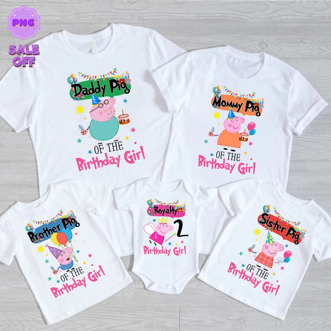 Family Pig Birthday Party Png, Pig Birthday Girl or Boy Png, Birthday ...