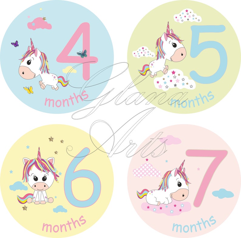 Monthly Stickers Baby Month Stickers Milestone Stickers Baby Week ...