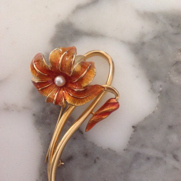 Erwin Pearl Brooch - Etsy