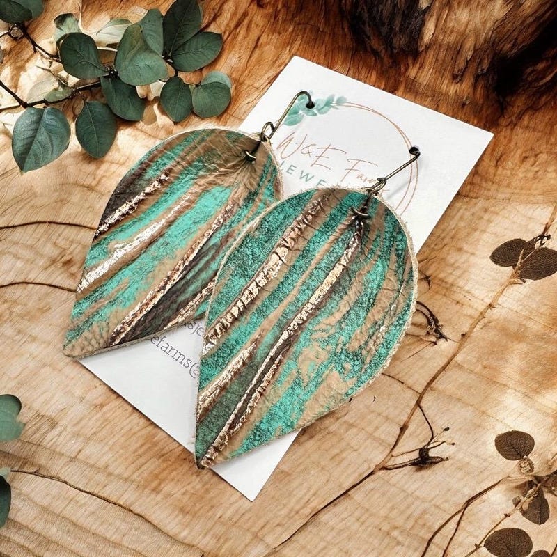 Rustic Earrings - Etsy