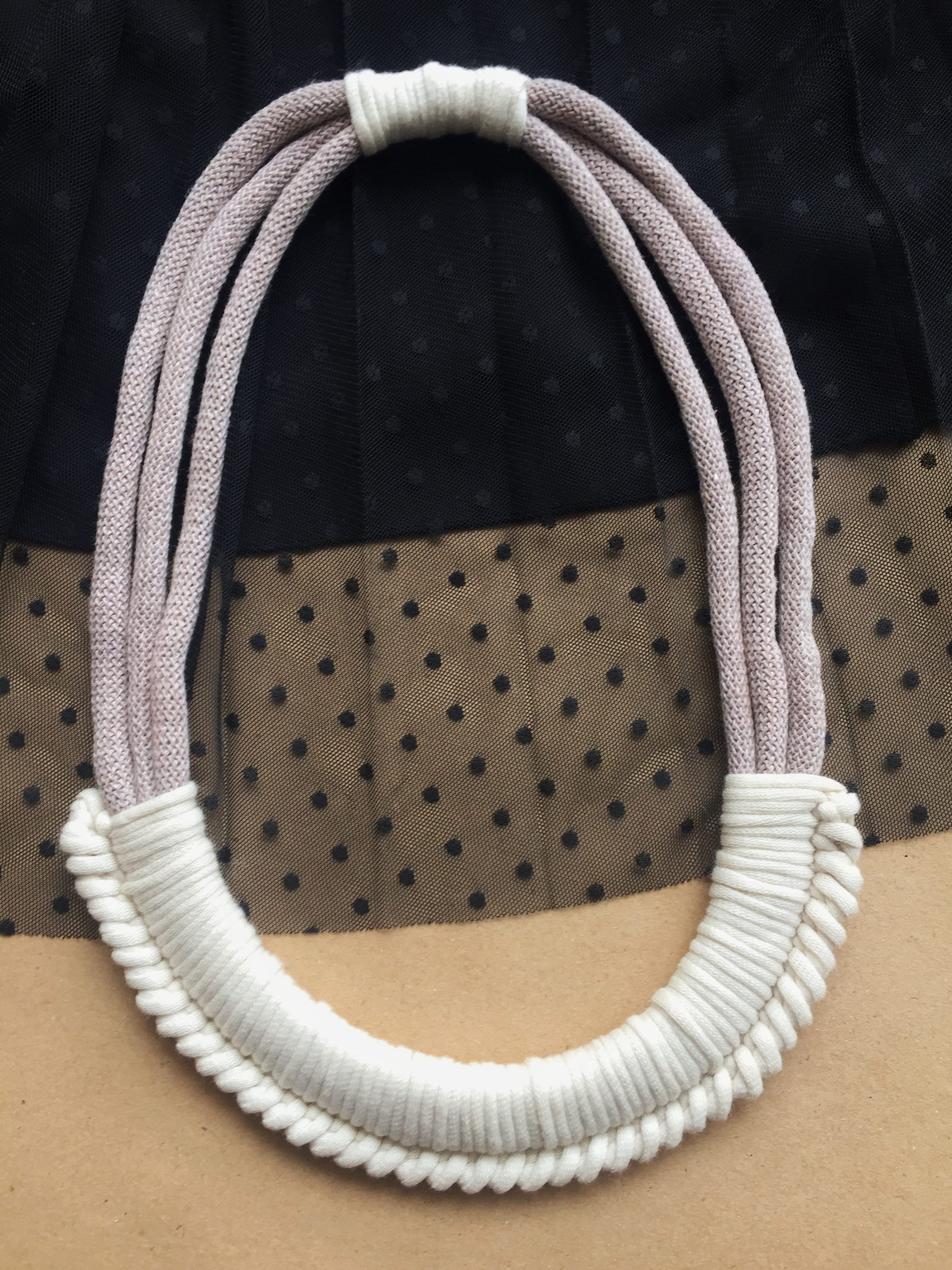 Crochet Necklace, Rope Yarn, Yarn Necklace, Cotton Yarn, Statement ...