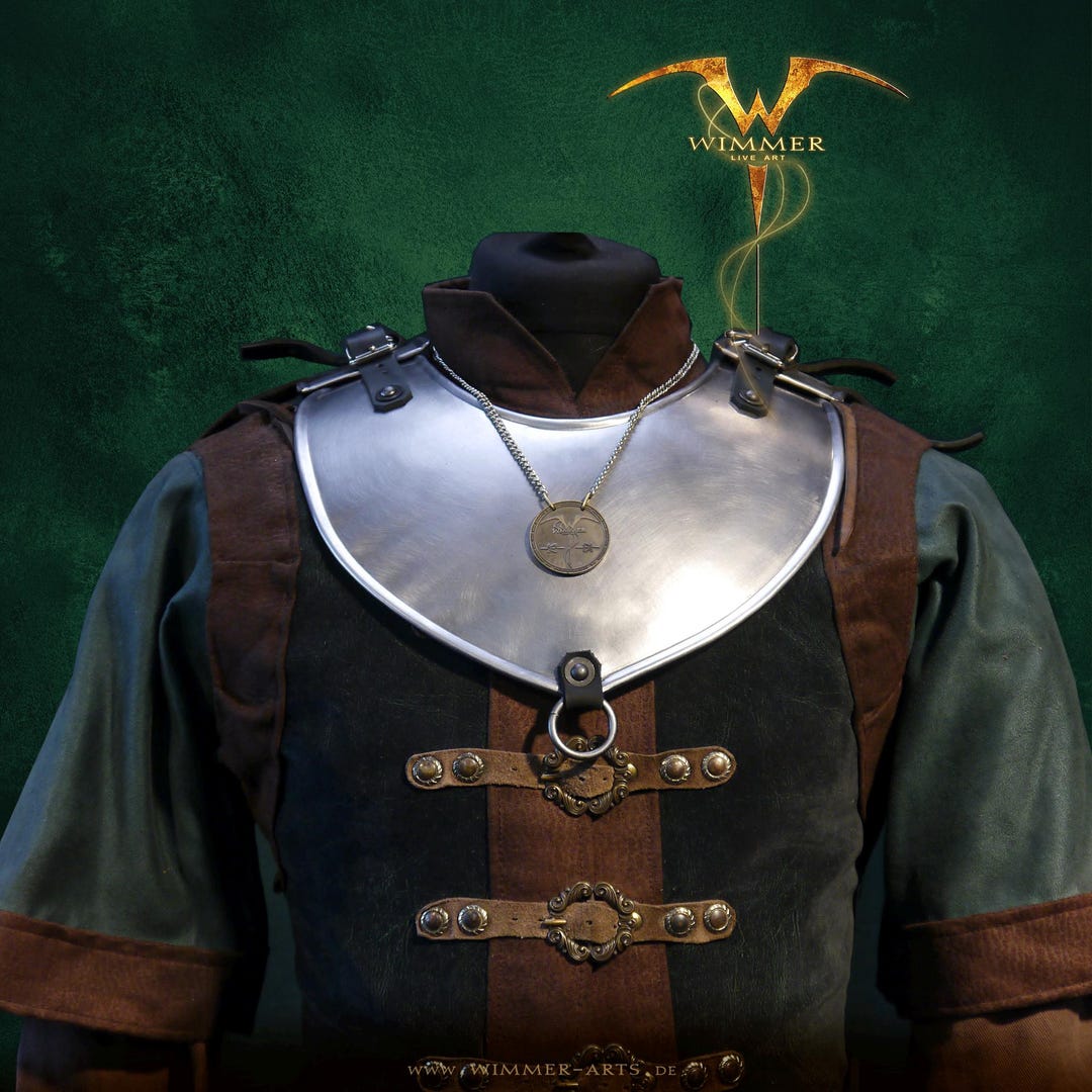 Metal Armor for LARP - Steel Collar for Men, Handmade in Germany ...