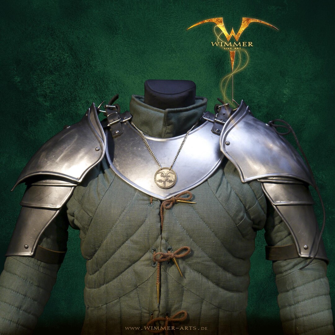 Metal Armor for LARP Collar and Shoulders Made of Steel for Women ...