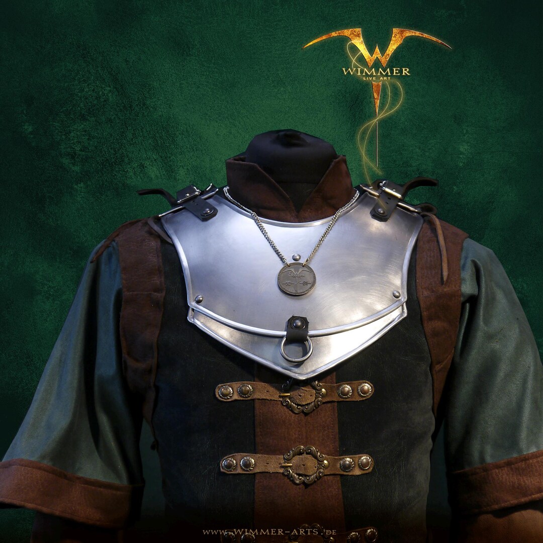 Metal Armor for LARP - Collar With Steel for Men, Handmade in Germany ...