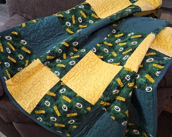 Green Bay Packers Quilt - Etsy