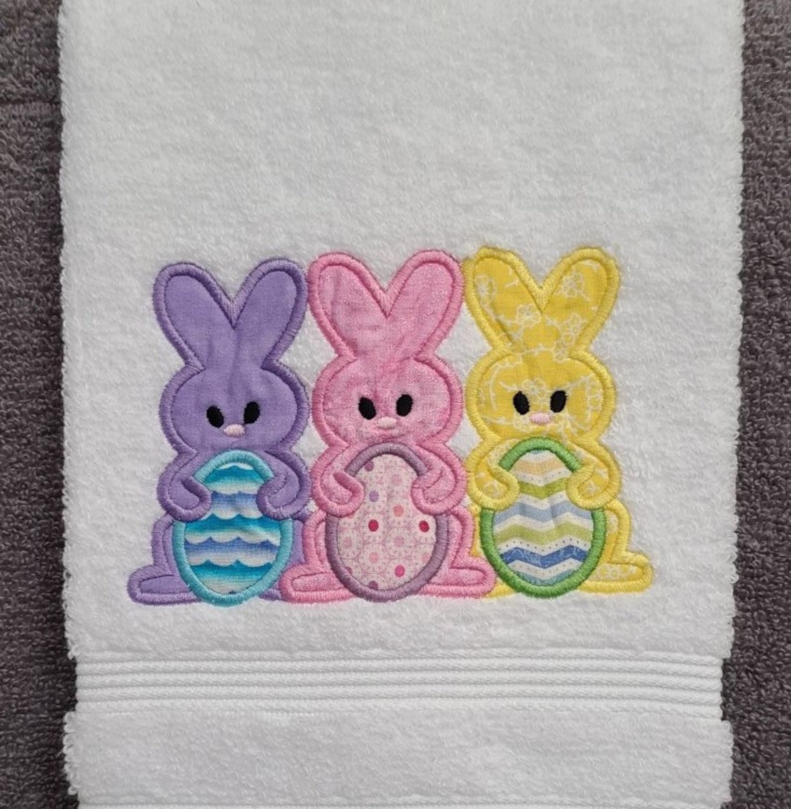 Easter Peeps Embroidered Hand Towel - Etsy