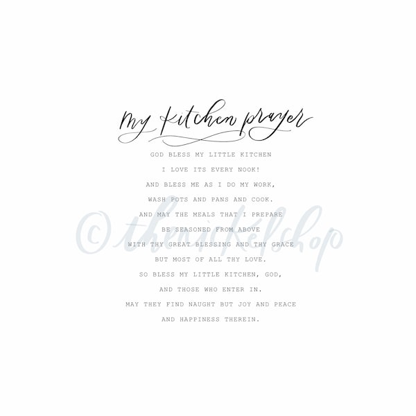 Kitchen Prayer - Etsy