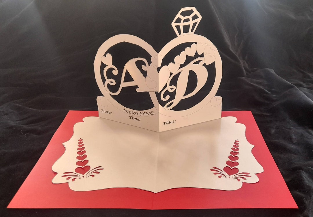 DIY Pop-up Wedding Invitation Card. Digital Download Templates That Can ...