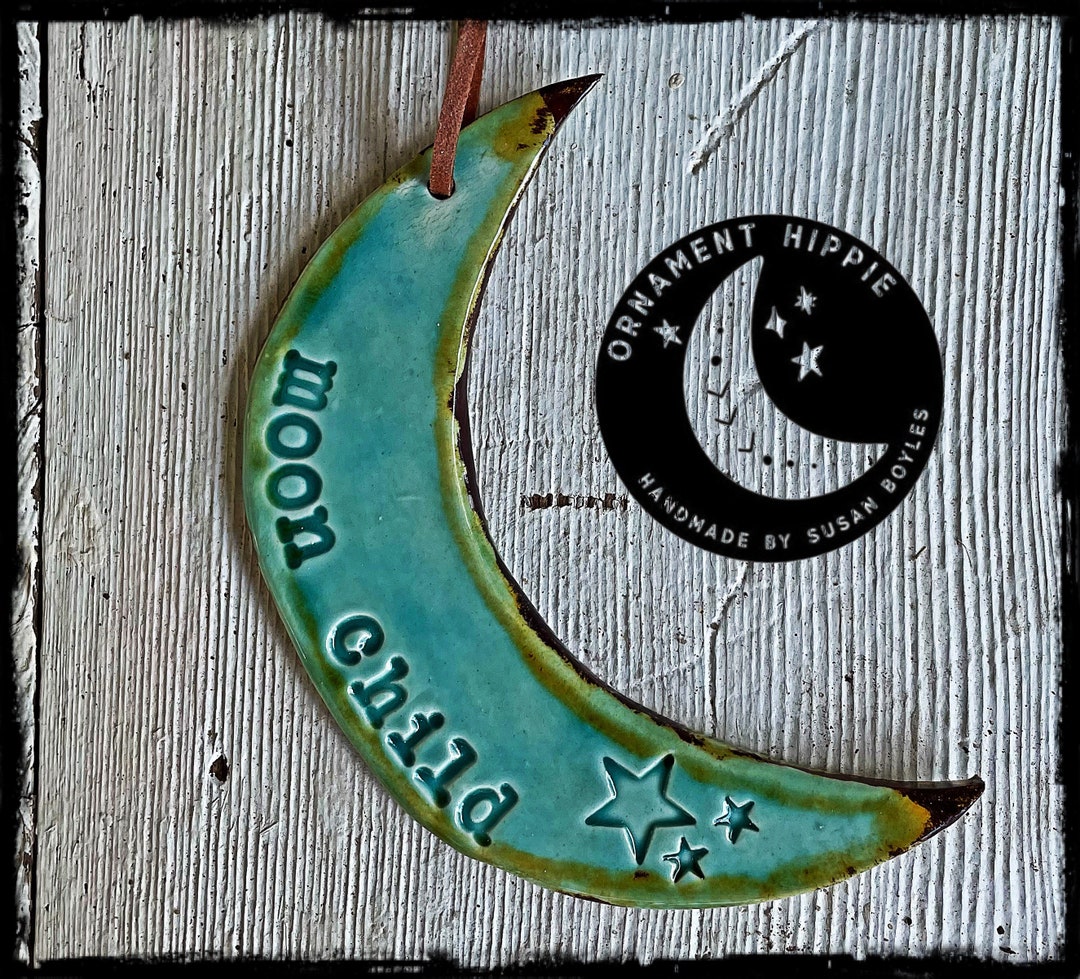MOON CHILD ... Handmade Ceramic Ornament by Susan Boyles - Etsy