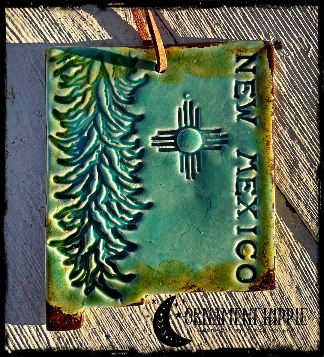 NEW MEXICO ... Handmade Ceramic Ornament by Susan Boyles - Etsy