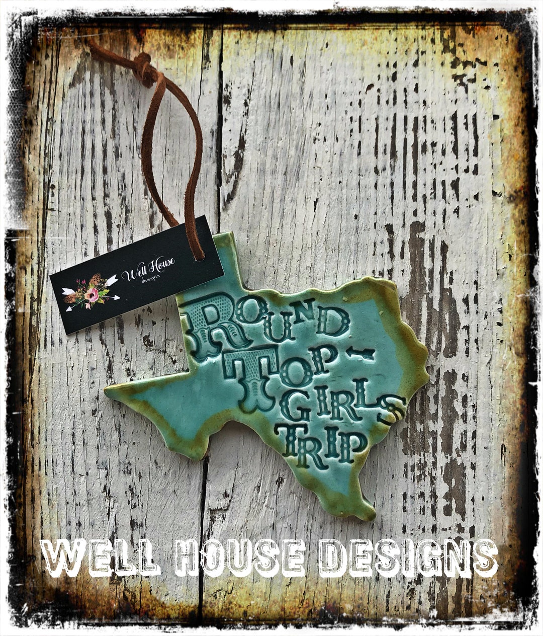 ROUND TOP Girls Trip ... Handmade Ceramic Ornament by Susan Boyles - Etsy