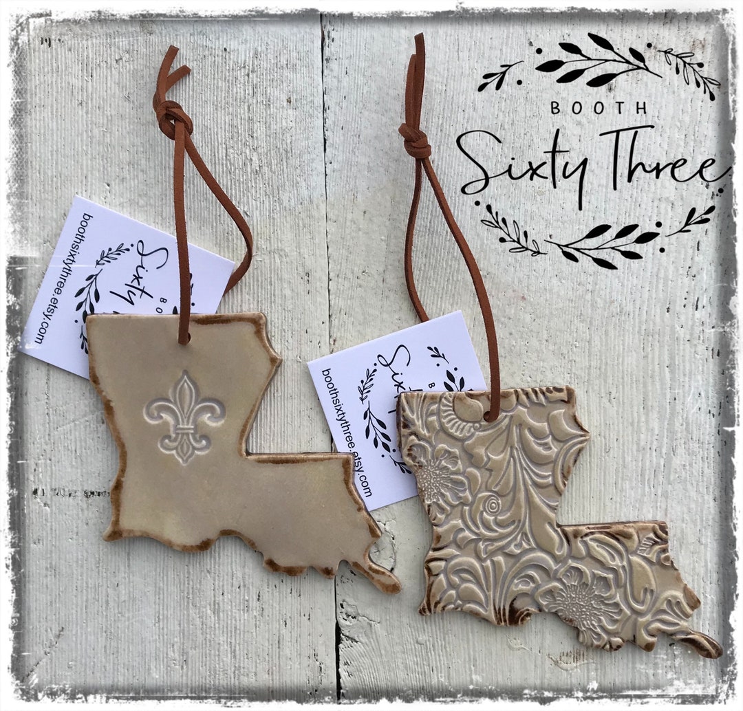 LOUISIANA ... Handmade Ceramic Ornament by Susan Boyles - Etsy