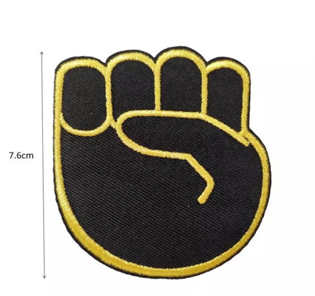 Black Fist,iron on Patch,sew On, Embroidered Patches - Etsy