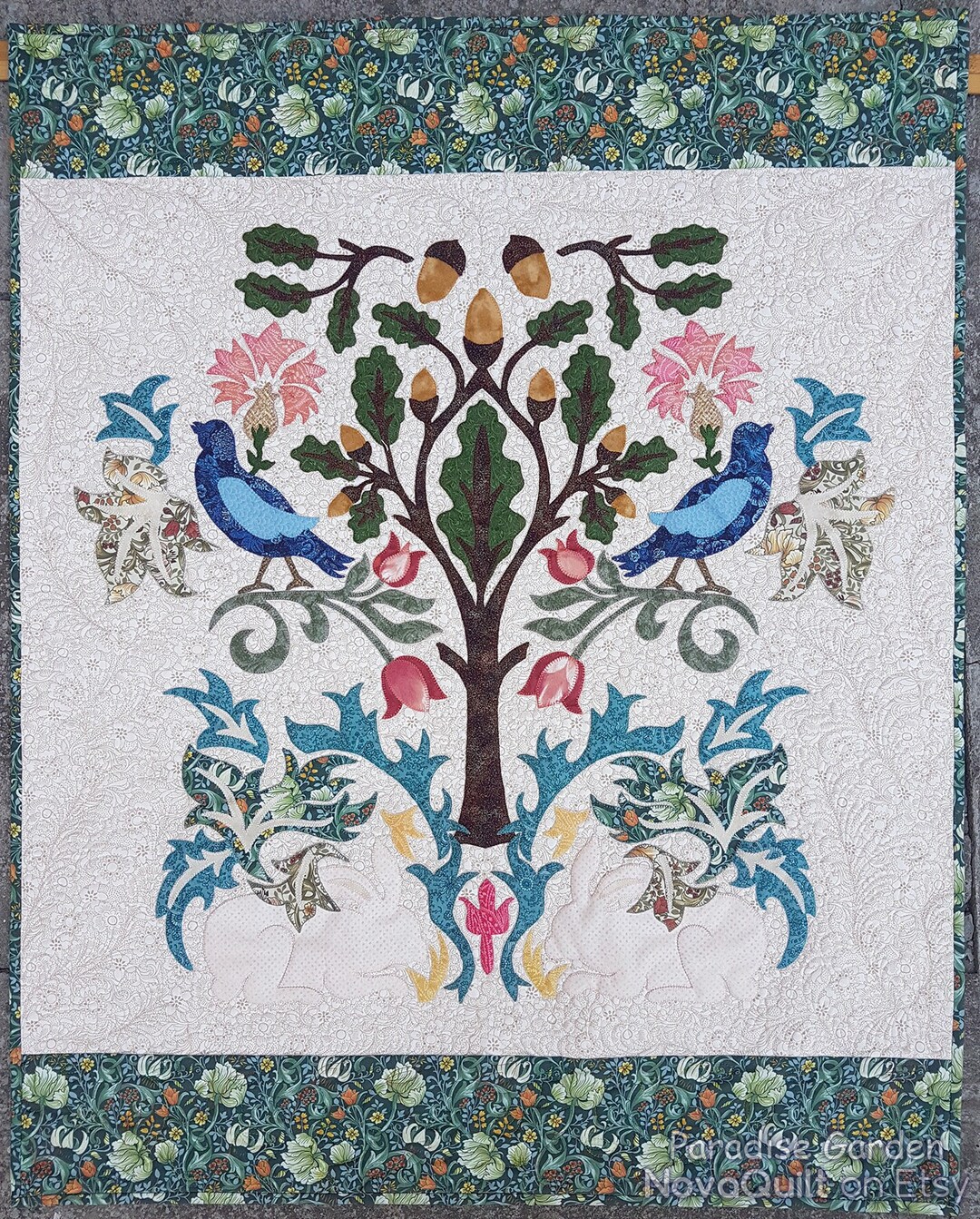 Art Quilts for Sale, Quilted Wall Hanging, Floral Art Quilt, Homemade ...