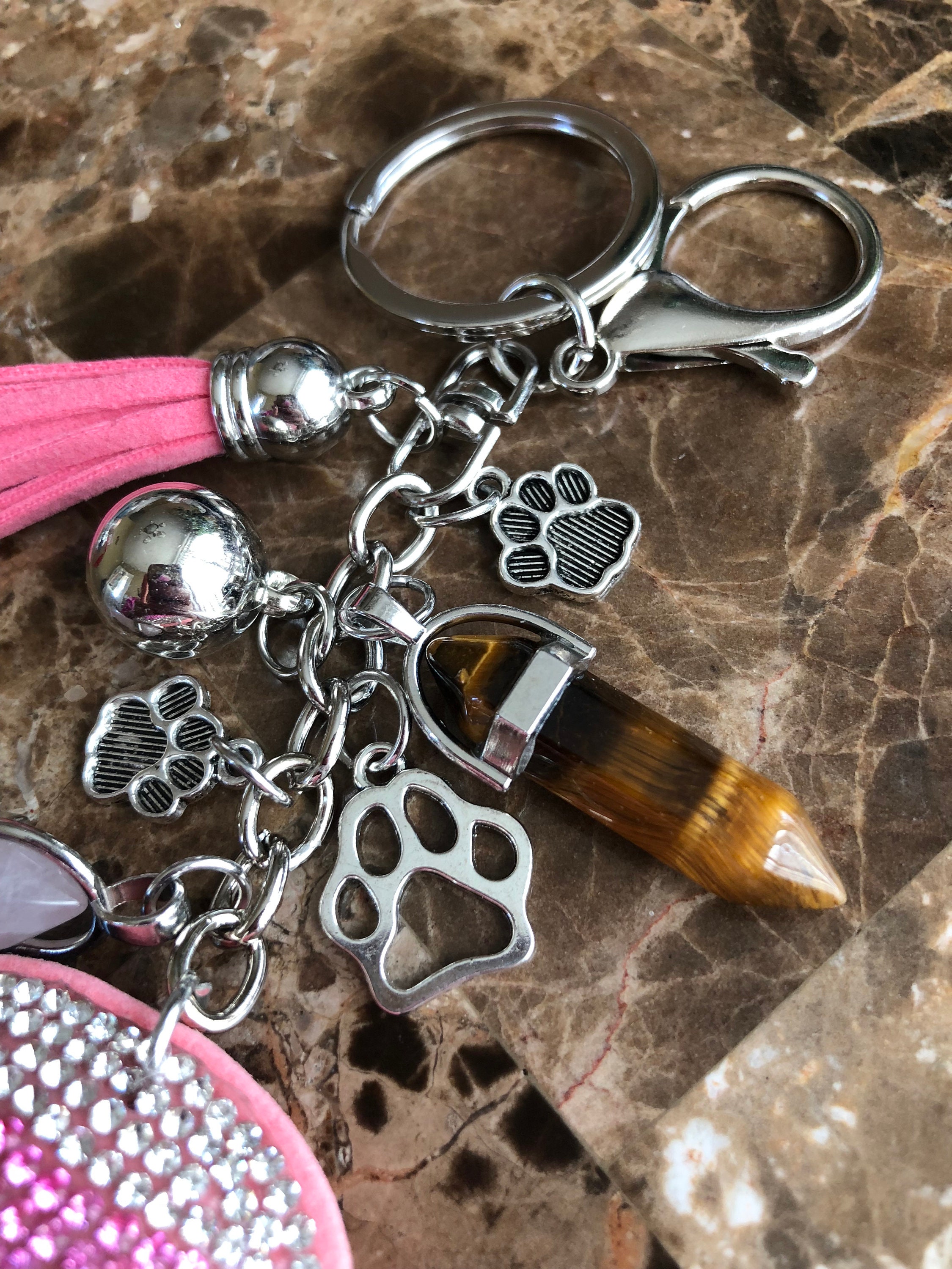 Dog Mom Keychains l Dog Paw Keychain l Dog Mom gift l DogMom keychain l ...