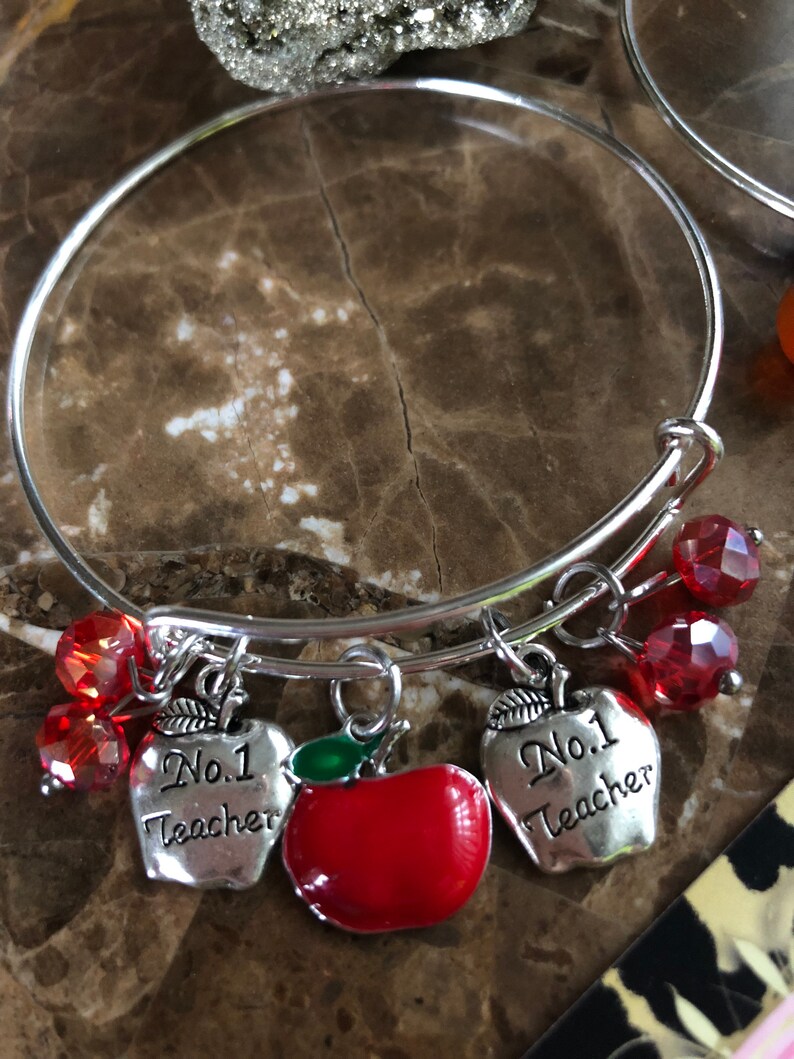 TEACHER Bracelets SET Set Unique School Teacher Bracelet, Teacher Gift ...