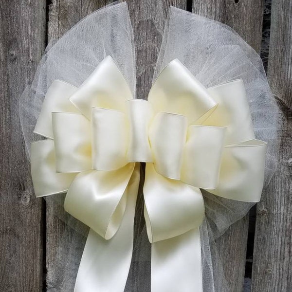 Ivory Pew Bows - Etsy