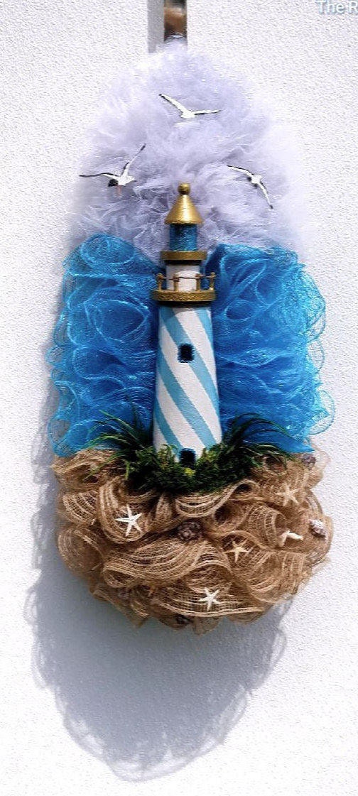 Beautiful Nautical lighthouse Swag Beach Sea | Etsy