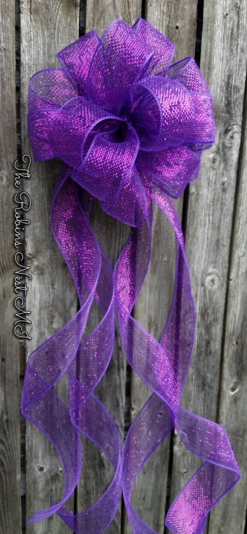 Purple Tree Bow Outdoor Bows or Indoor Home Decor Door | Etsy