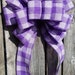 Purple Buffalo Check Bow, Purple Plaid Bow, Light Purple & Purple ...