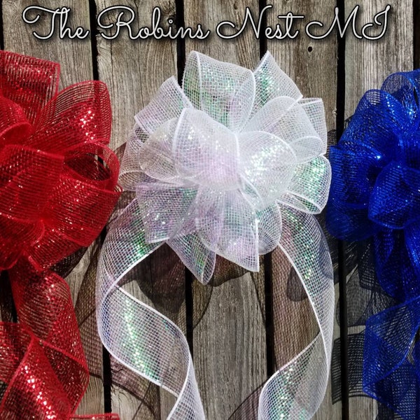 Red White Blue Bow - Etsy