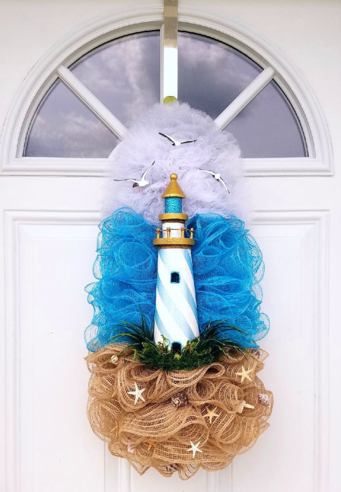 Beautiful Nautical lighthouse Swag Beach Sea | Etsy