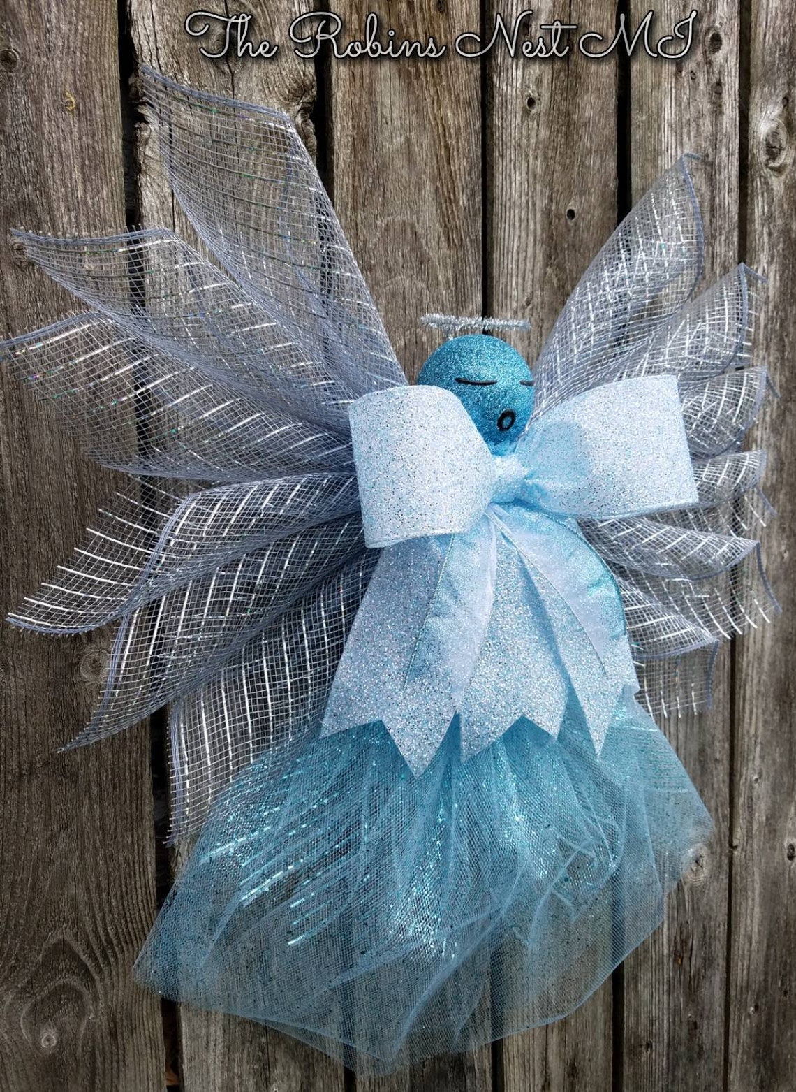 Blue Angel Wreaths Light Blue Angels Christmas Tree Topper - Etsy