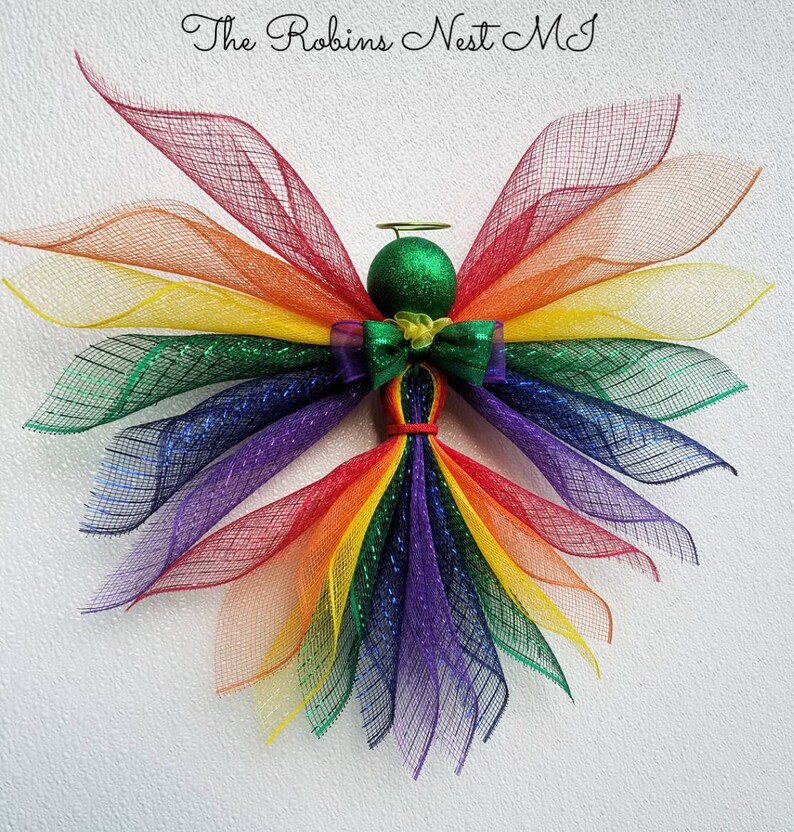 Pride Wreath Rainbow Angel Pride Month Front Door Decor - Etsy
