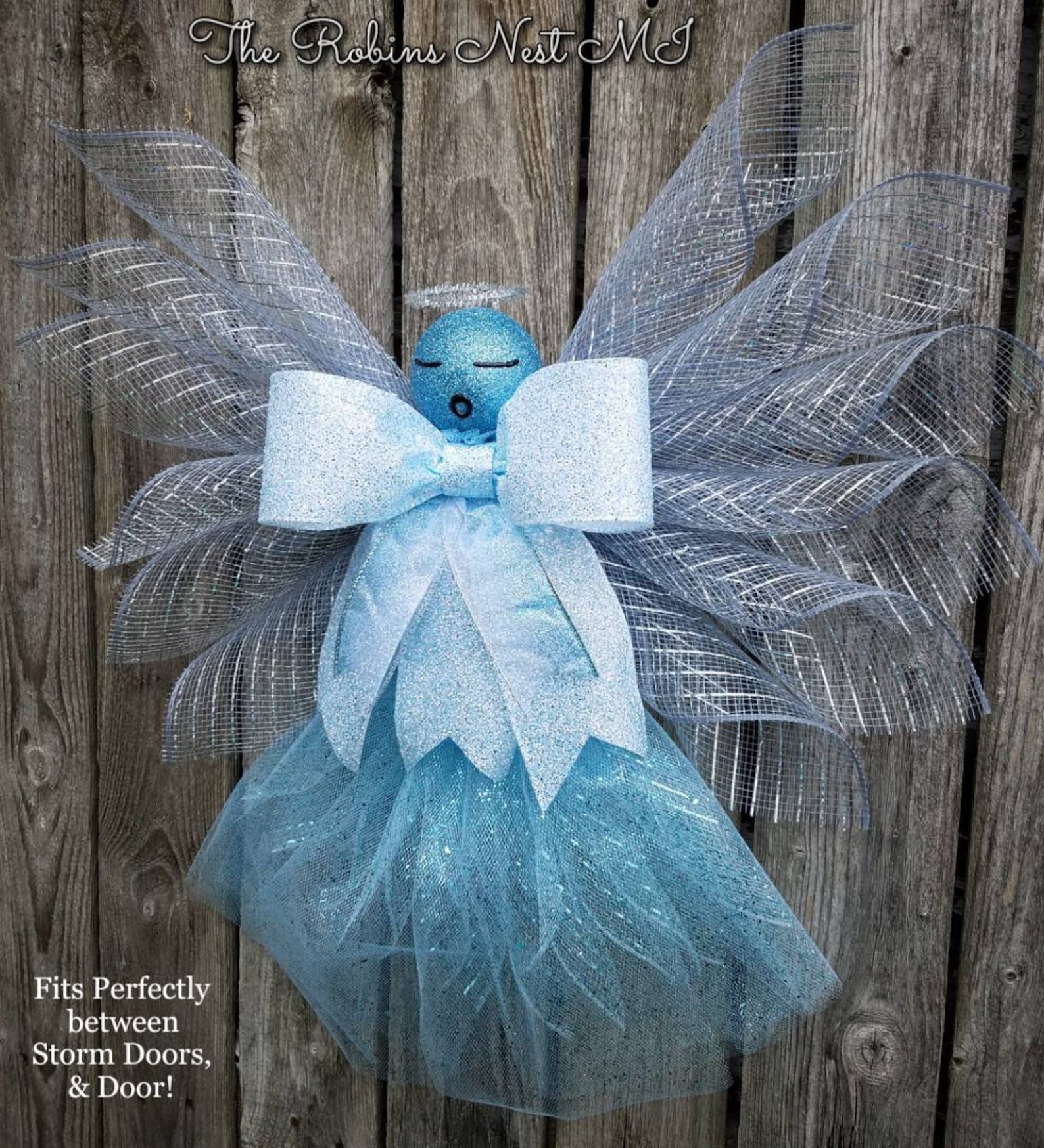 Blue Angel Wreaths Light Blue Angels Christmas Tree Topper - Etsy