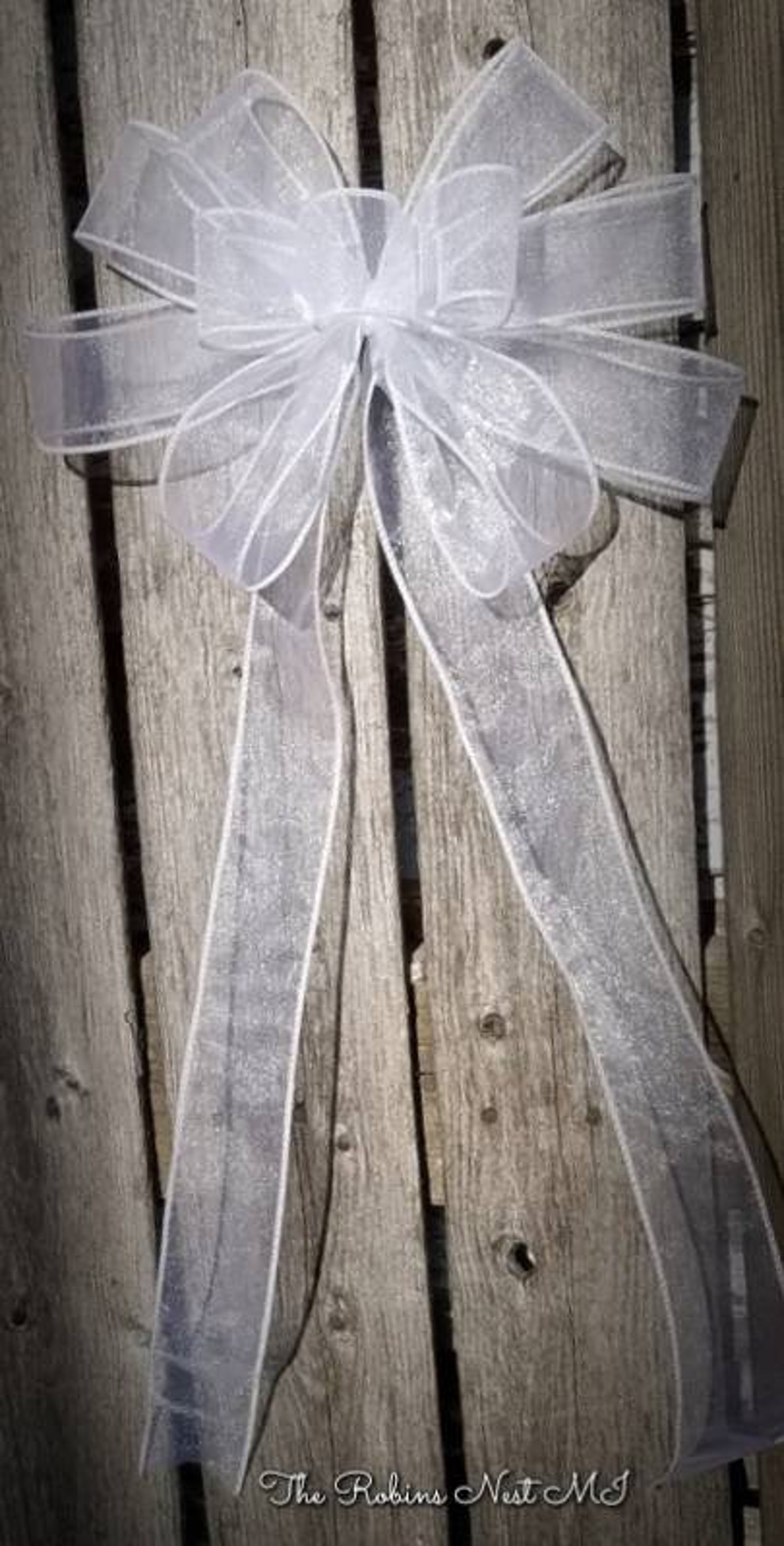 White Wedding Bow Bridal Bows Church Pew Bows White Ivory - Etsy