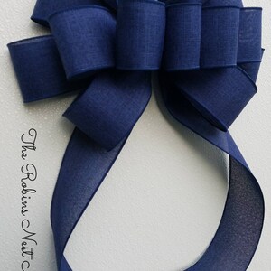 Blue Bow Blue Tree Bows Navy Blue Bow Blue Burlap Bows - Etsy