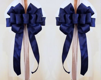 Navy Blue Pew Bows - Etsy