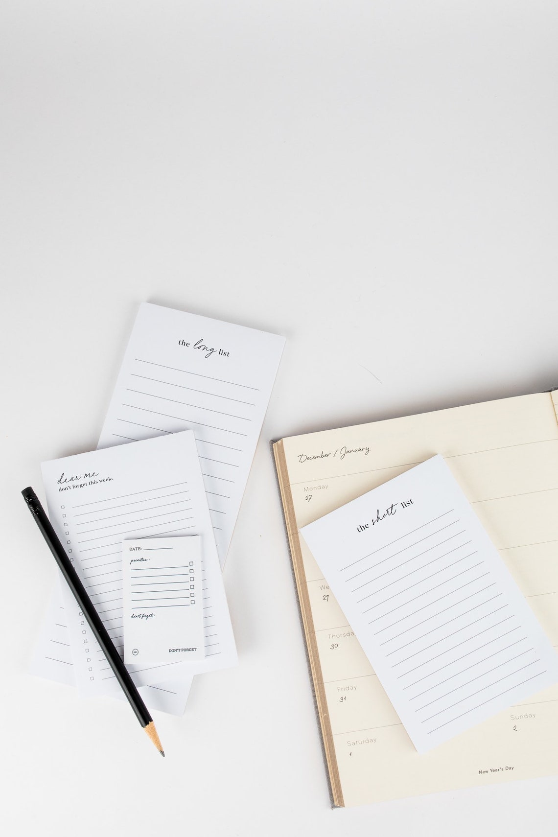 White Notepad Lined Notepad - Etsy