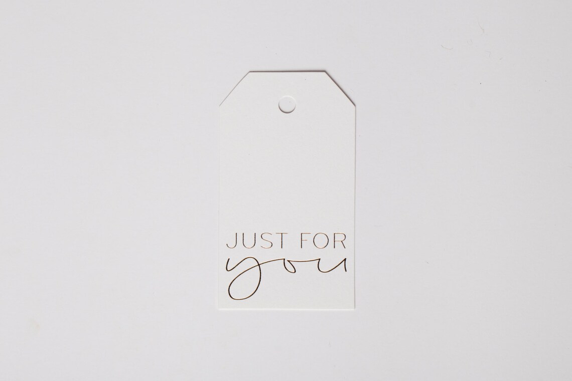 Gift Tags Gold Foil Tags Just for You - Etsy
