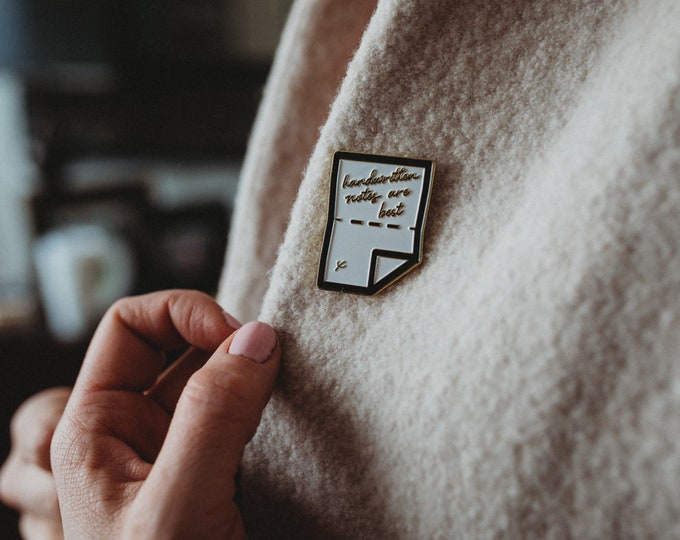 Enamel Pin Handwritten Notes Are Best - Etsy