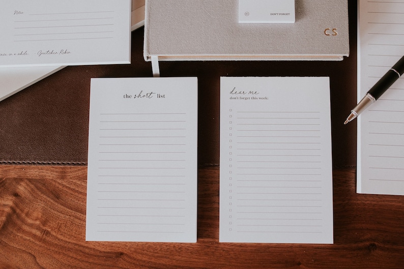 White Notepad Lined Notepad - Etsy