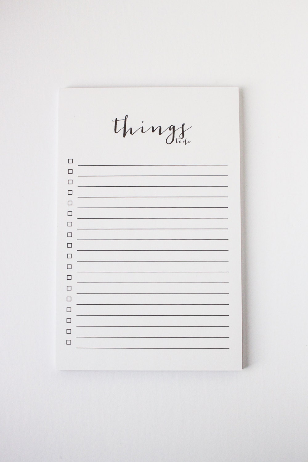 White Notepad Things to Do Notepad Kraft Notepad Modern - Etsy