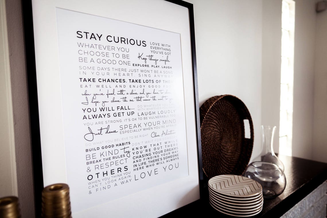 Wall Art Life Manifesto Poster Life's Rules - Etsy