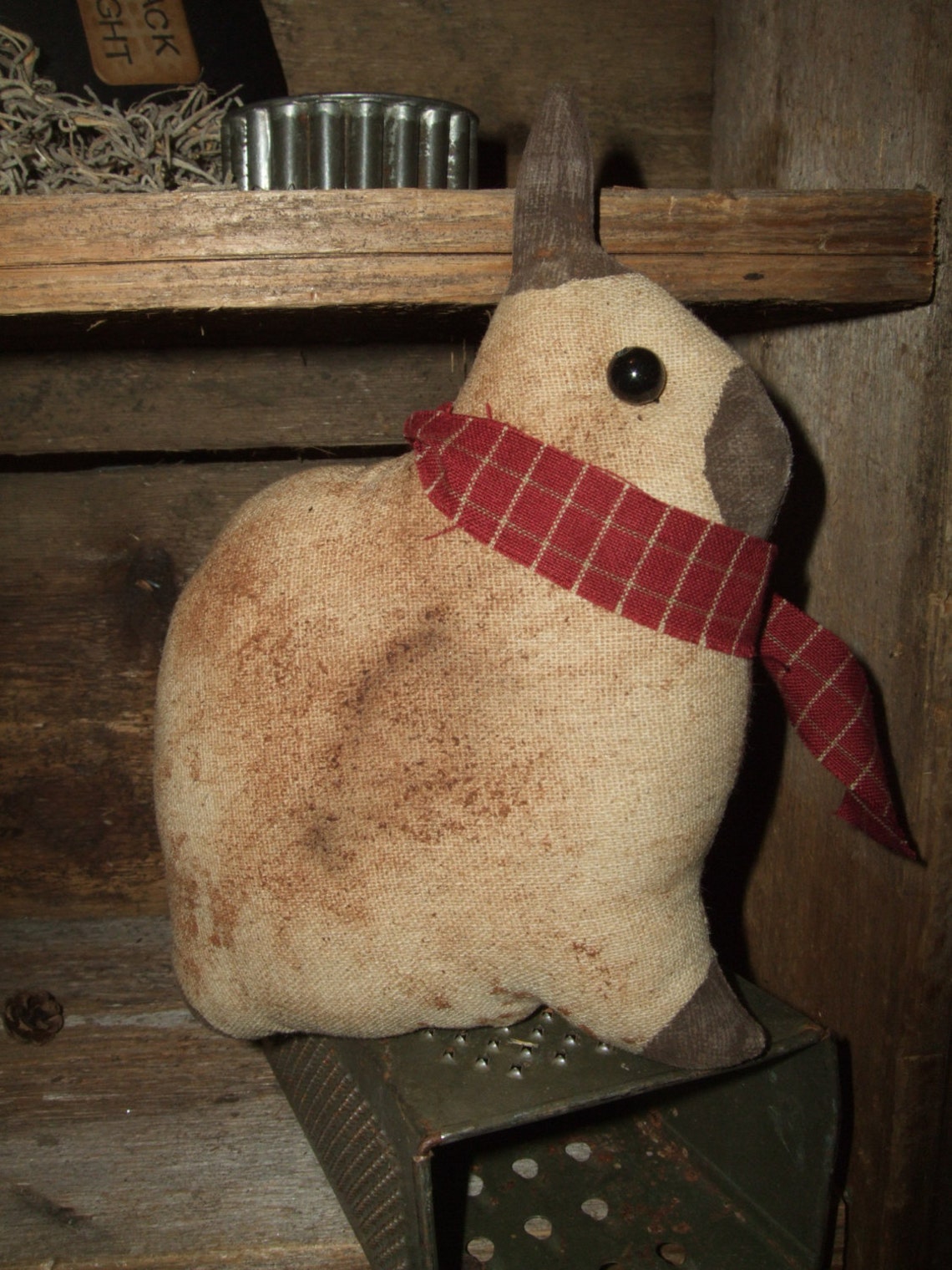 Primitive Little Netherland Dwarf Rabbit Bunny REGGIE Folk Art | Etsy