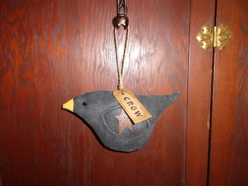 Primitive Fat Lil CROW for Spring Hanging Cupboard or Wall - Etsy