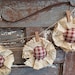 Primitive SUNFLOWER BANNER Pennant With Red Homespun Rustic Clothespins ...