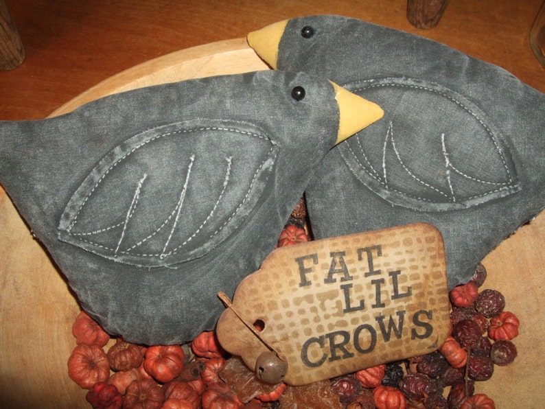 Primitive CROWS Three 3 Bowl Filler Ornies Rustic Folk Art - Etsy