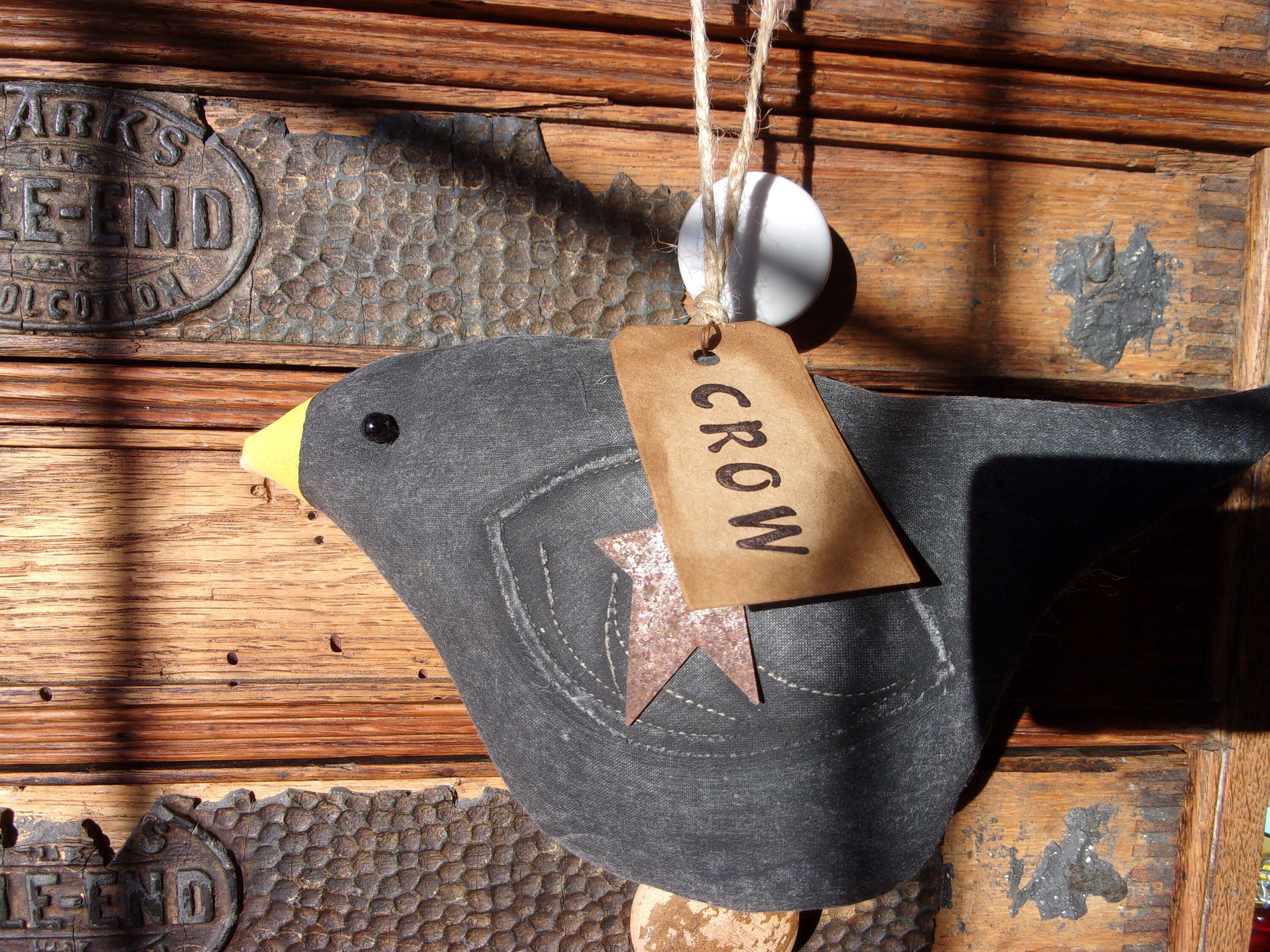 Primitive Fat Lil CROW for Spring Hanging Cupboard or Wall - Etsy