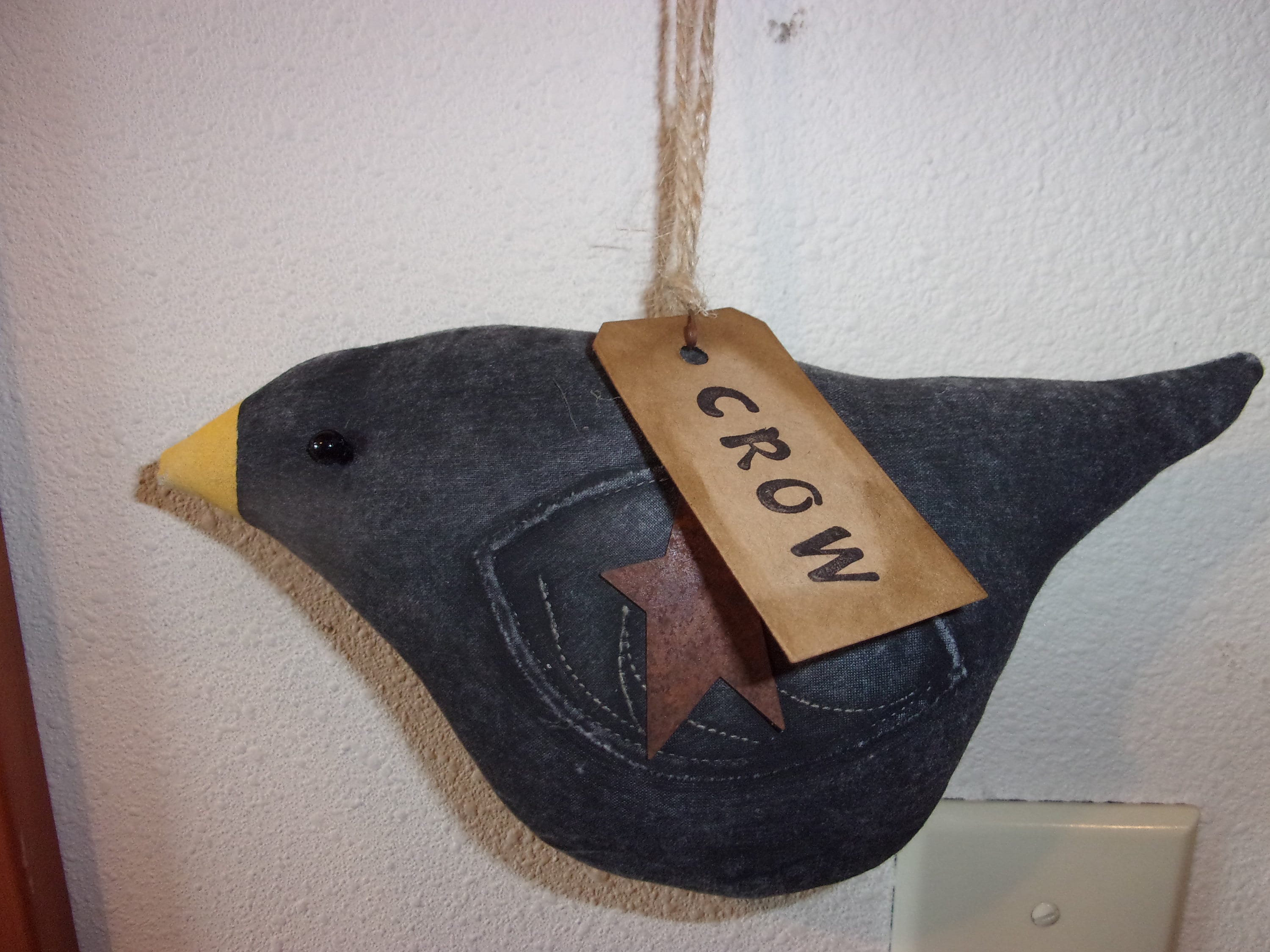 Primitive Fat Lil CROW for Spring Hanging Cupboard or Wall - Etsy