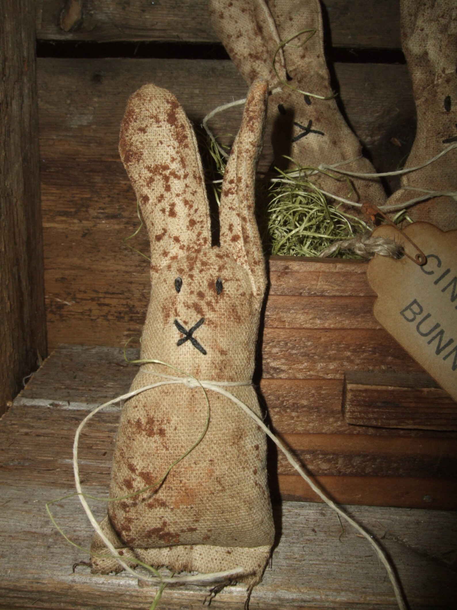 Primitive Grungy Cinnamon Bunns Bunnies Rabbits Folk Art Bowl - Etsy