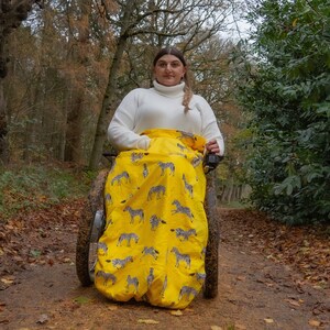 Bundlebean Adult Fleece-lined Wheelchair Cosy YELLOW ZEBRA - Etsy