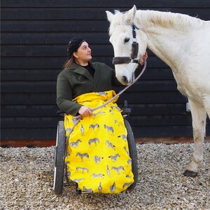 Bundlebean Adult Fleece-lined Wheelchair Cosy YELLOW ZEBRA - Etsy
