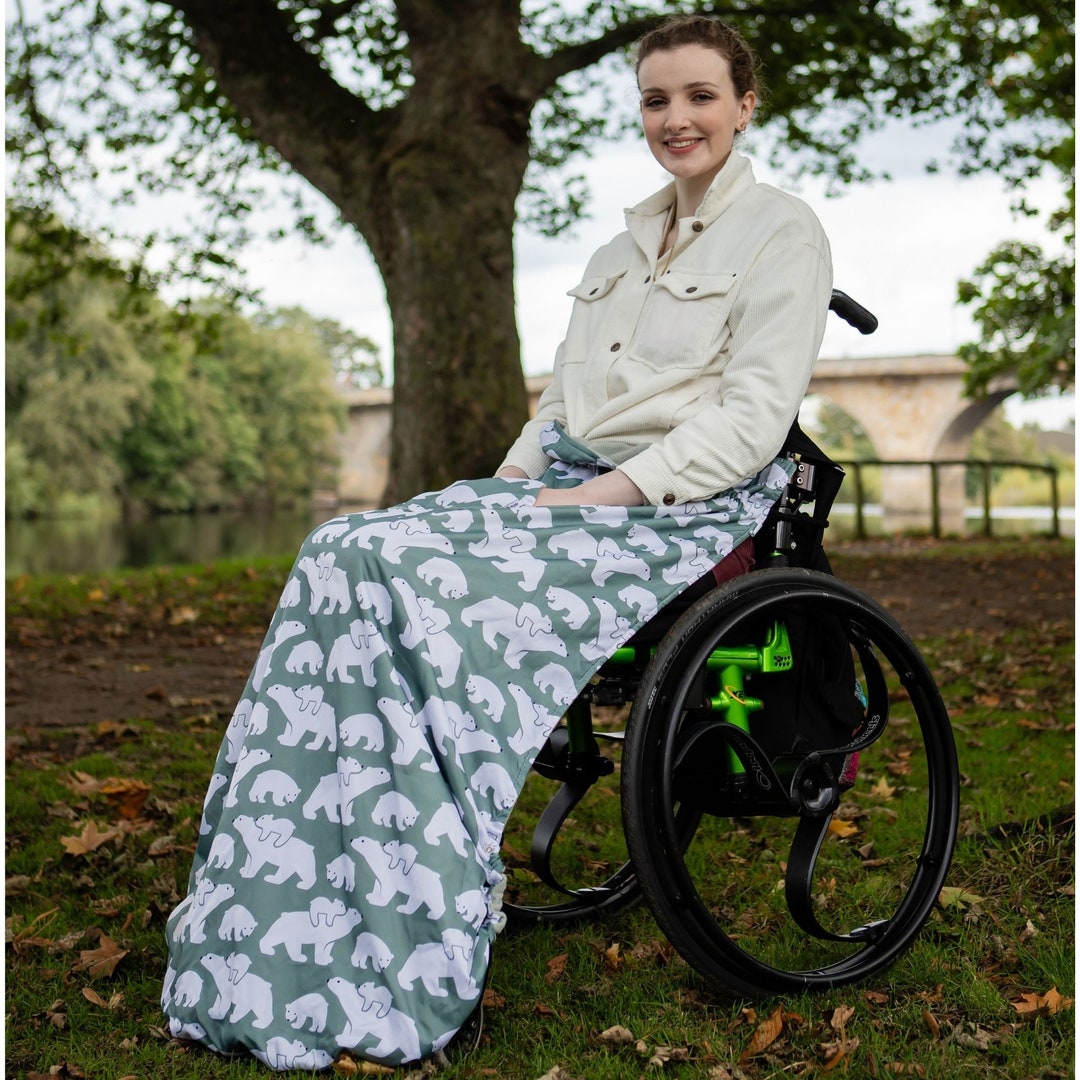 Bundlebean Adult Fleece-lined Wheelchair Cosy POLAR BEARS - Etsy