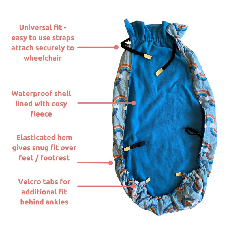 Bundlebean Adult Fleece-lined Wheelchair Cosy - YELLOW ZEBRA - Etsy UK